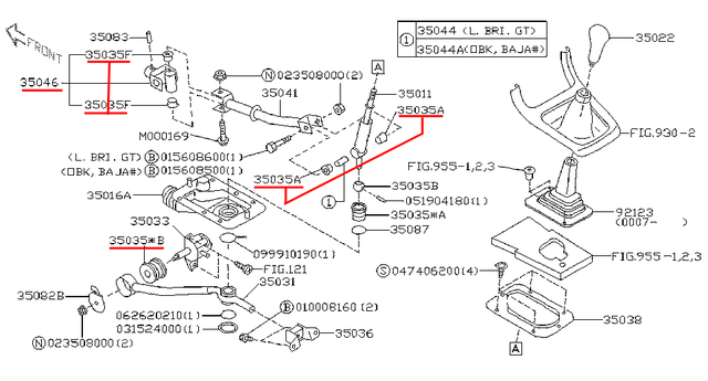 Bushing, end of lever [ ITEM 35035F ] 35035KA030 | Subaru Parts For You