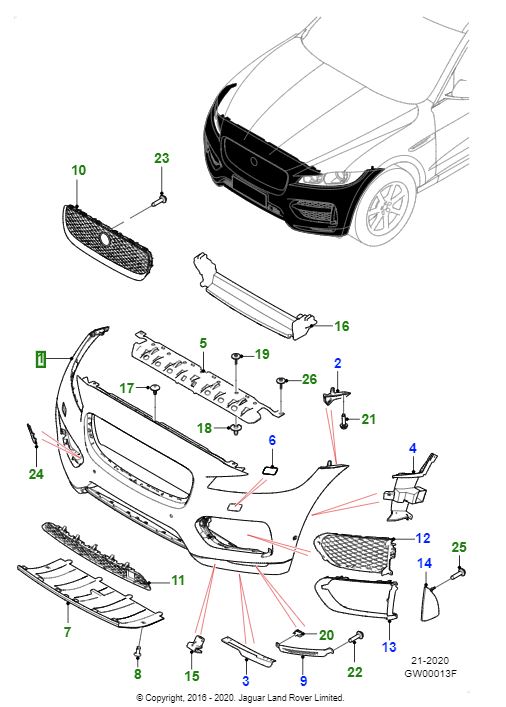 T4A6187LML - Front Bumper Cover 2017-2020 Jaguar F-Pace | Haper Jaguar ...