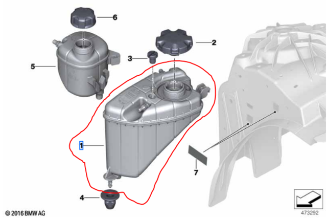17-13-9-846-642 - 2016-2024 BMW - Expansion Tank 171022 | BMWPartsHub