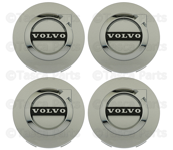 2016-2025 Volvo Hub Cap Kit - Silver - Volvo Logo 31454233 | TascaParts.com