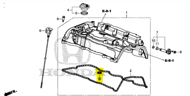 12343-RPY-G01 - Gasket, Head Cover B 2016-2025 Honda | Honda Parts Online