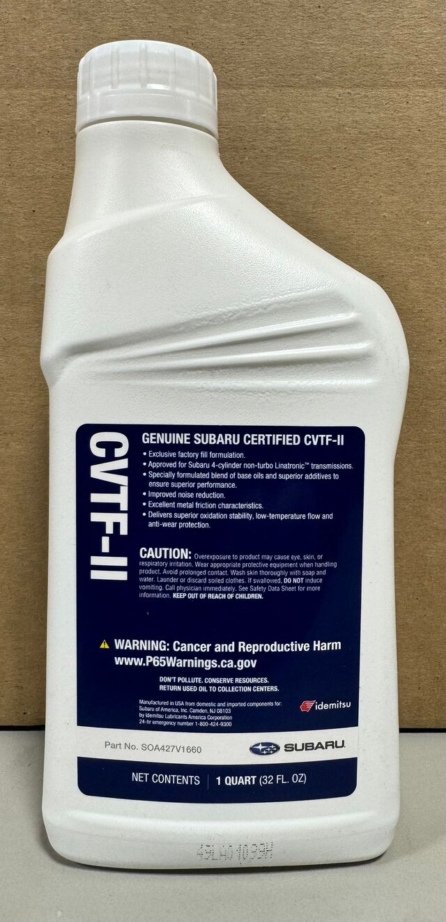 SOA427V1660 - Cvtf II Quart Bottles | Subaru Parts HQ
