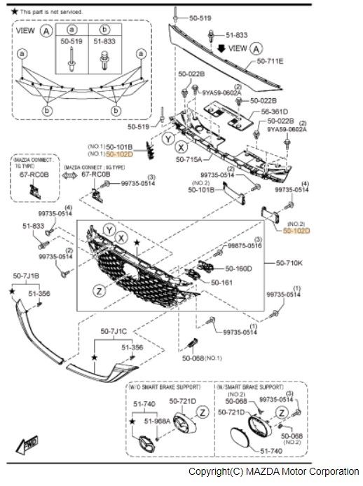 KSD4-50-102B - 2022-2024 Mazda CX-5 - Bumper Cover Cap | Mazda Parts Factor