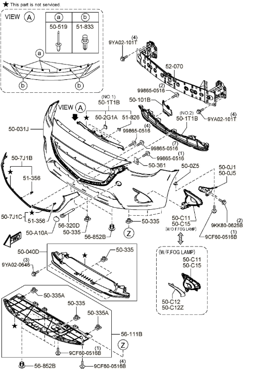 Bumper Front DB5J-50-031E-BB | Mazda Parts Factor