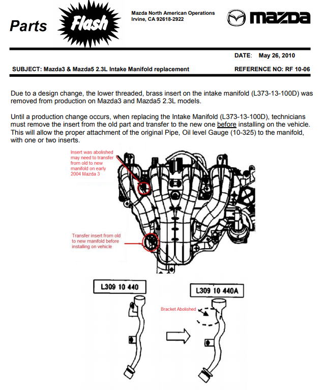 L373-13-100E - Intake Manifold - 2004-2009 Mazda | Mazda Parts Factor