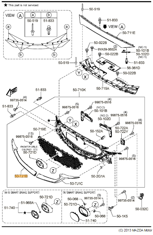 KB8A-50-7J1B - Molding RH - 2017-2020 Mazda CX-5 | Mazda Parts Factor