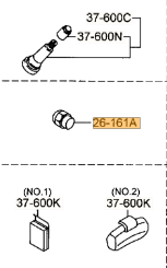 B002-37-160B - Wheel Nut - 1988-2020 Mazda | Mazda Parts Factor