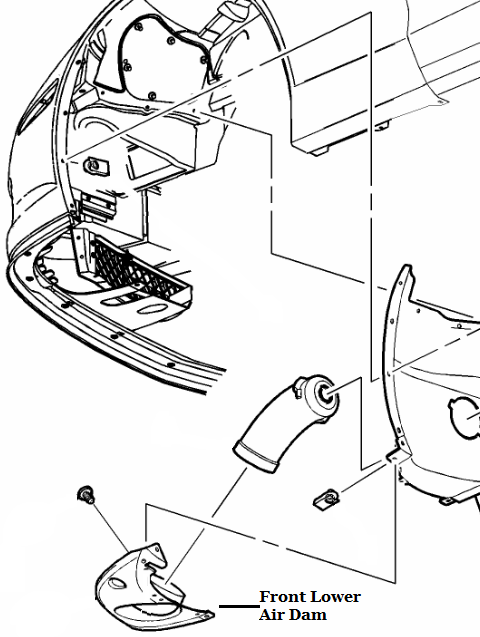 Genuine GM Front Fender Lower Air Dam 15252927 - Group1AutoParts.com ...