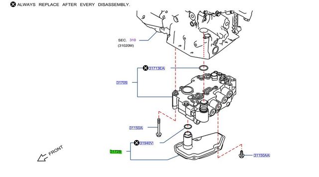 2018-2025 Nissan Transmission Oil Filter 31728-50X0A | Parts for Nissans