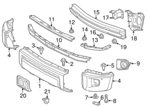 2013-2021 Tundra Front Bumper Extension Set - Lunar Rock 6X3 5211T ...