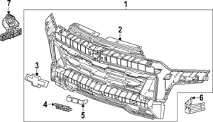 2023-2025 Chevrolet Colorado (Replaces 86813185) Black Grille Assembly ...