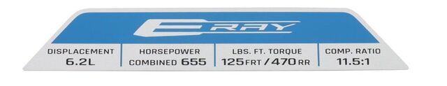 2026 Chevrolet Corvette Engine Specification Plaque For E-Ray 87818059 ...