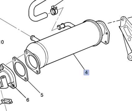 2002-2004 GM Exhaust Gas Recirculation (EGR) Valve Cooler 97288793 ...