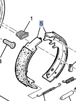 1999-2024 GM E-Brake Shoe Set (Services One Side) 25904969 | OEM GM Parts