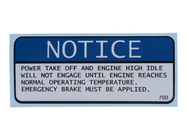 DECAL, PTO OPERATION F550 GAS | Mopar-Direct