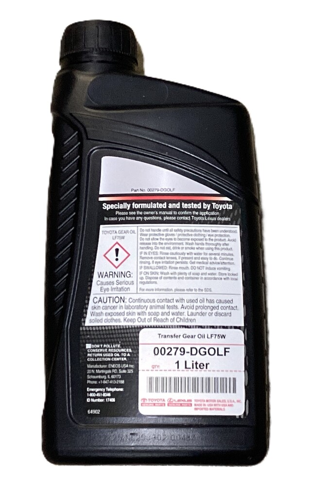 00279-DGOLF-01 - Genuine Toyota Transfer Gear Oil LF 75W – 1 Liter ...