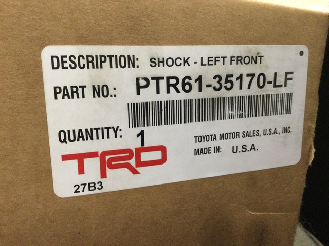 PTR61-35170-LF - Genuine Toyota Tacoma TRD PRO Left Front Shock ...