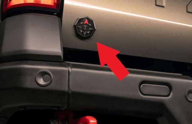 Genuine Toyota Tacoma TRAILHUNTER MEDALLION BADGE, Tailgate PT413-35240-AD | Elmhurst Toyota Parts