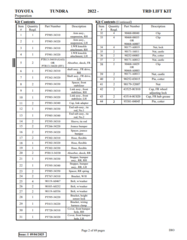 PTCCY-34310 - Genuine Toyota 2022 & Newer Tundra TRD Suspension Lift ...