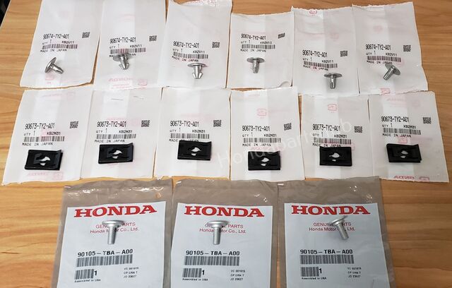 17-22 Honda CR-V Lower Engine Cover Lid Hardware Kit ( Hardware only ...