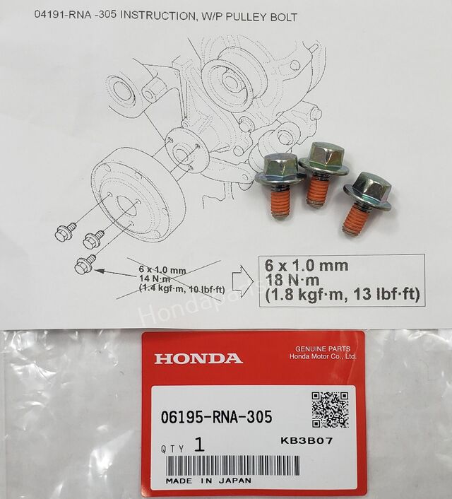2009 Honda Civic Water Pump Pulley