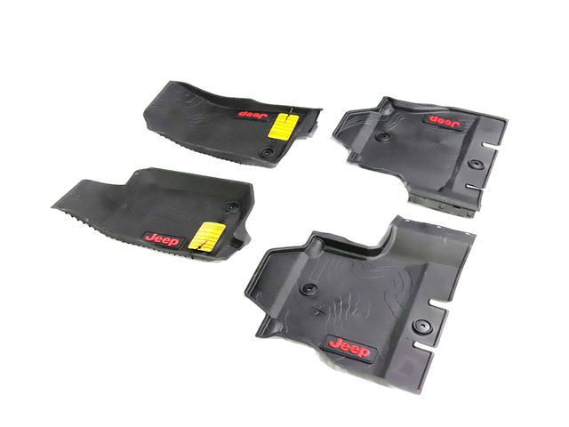 Mopar 82216623AB Floor Mats – Jeep JL 4-Door, Red Logo | Bam Wholesale ...