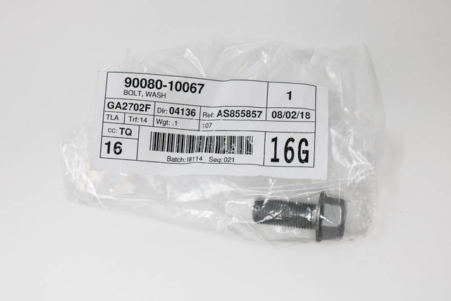 Buy Toyota Disc Brake Caliper Bracket Mounting Bolt 90080-10067 | Longo ...