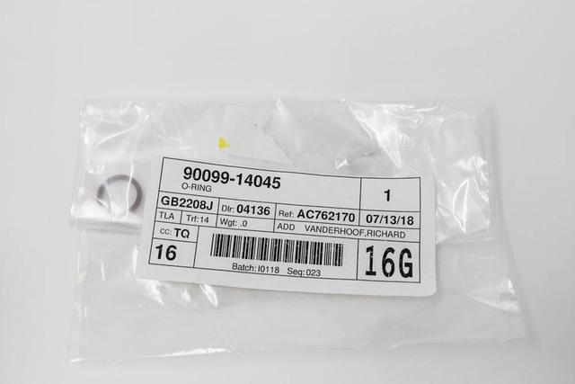 90099-14045 - Tube O-Ring 1990-1993 Toyota Celica | Longo Toyota Parts