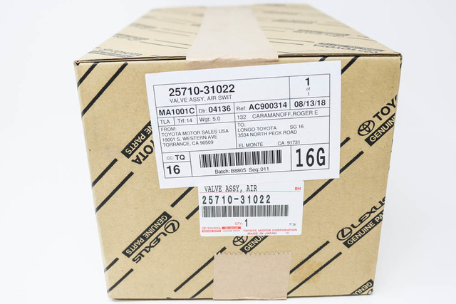 25710-31022 - Secondary Air Injection Pump Check Valve 2012-2015 Toyota ...