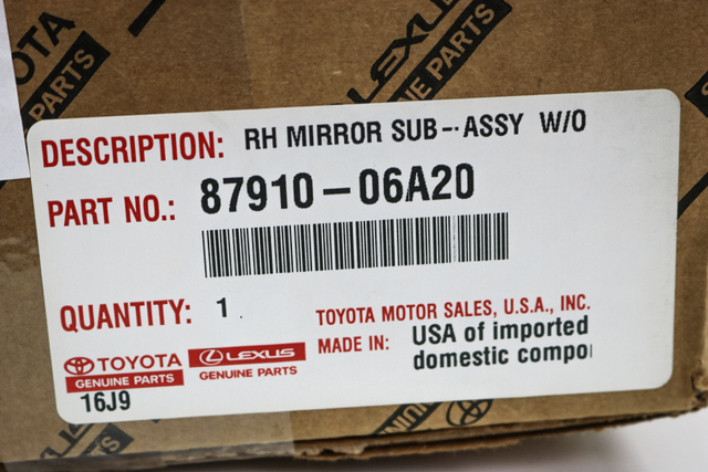 87910-06A20 - Mirror Assembly Right, Front Right Ficosa 2019-2025 ...