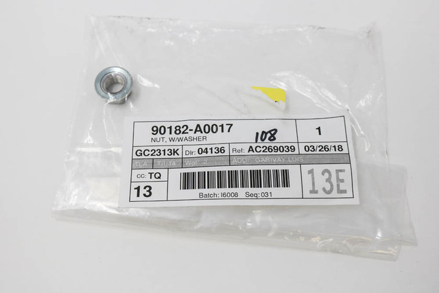 Buy Toyota Wiper Arm Nut 90182-A0017 | Longo Toyota Parts