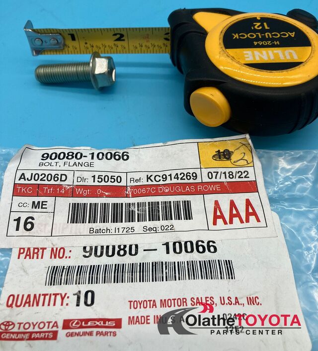 Suspension Ball Joint Bolt 90080-10066 | Toyota Parts Center