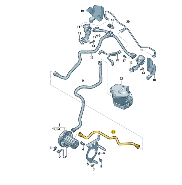 06E-133-817-K - Connector Pipe 2009-2017 Audi | Audi OEM Parts